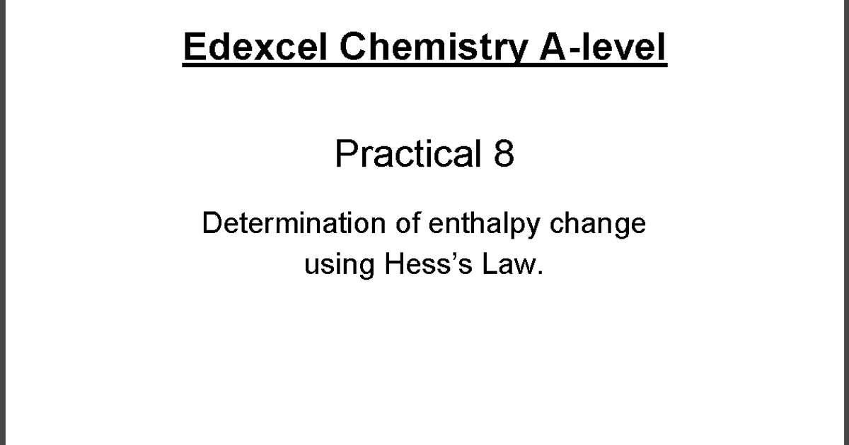 Notes - Practical Skills - Edexcel Chemistry A-Level - PMT Education