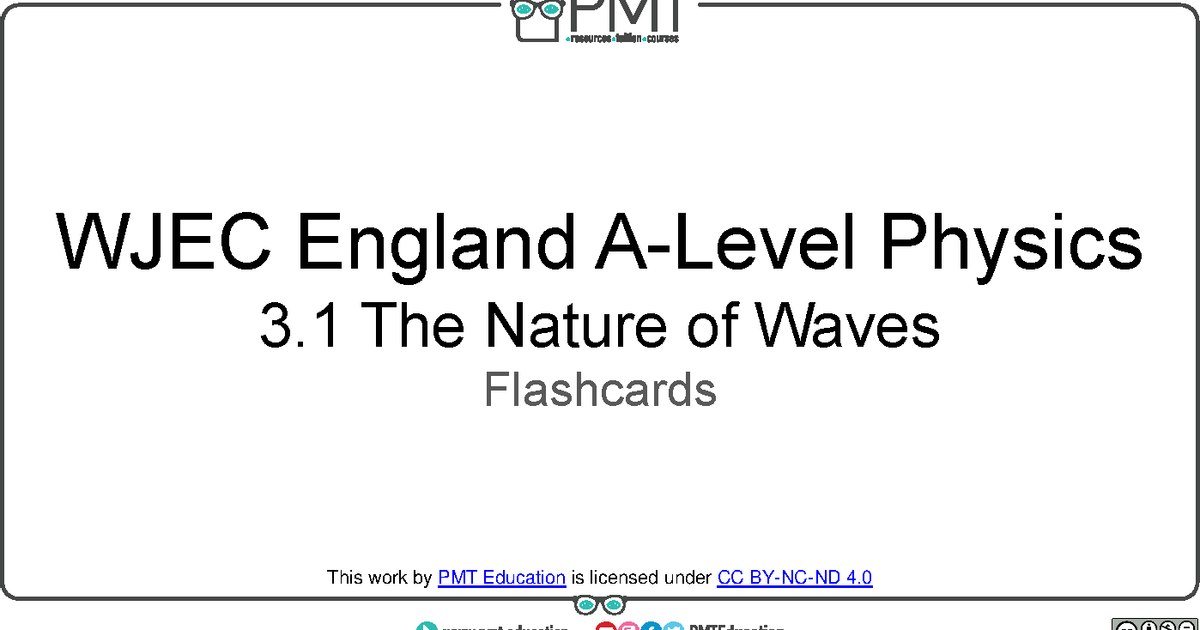 Flashcards - Component 3 - WJEC (Eduqas) - PMT Education