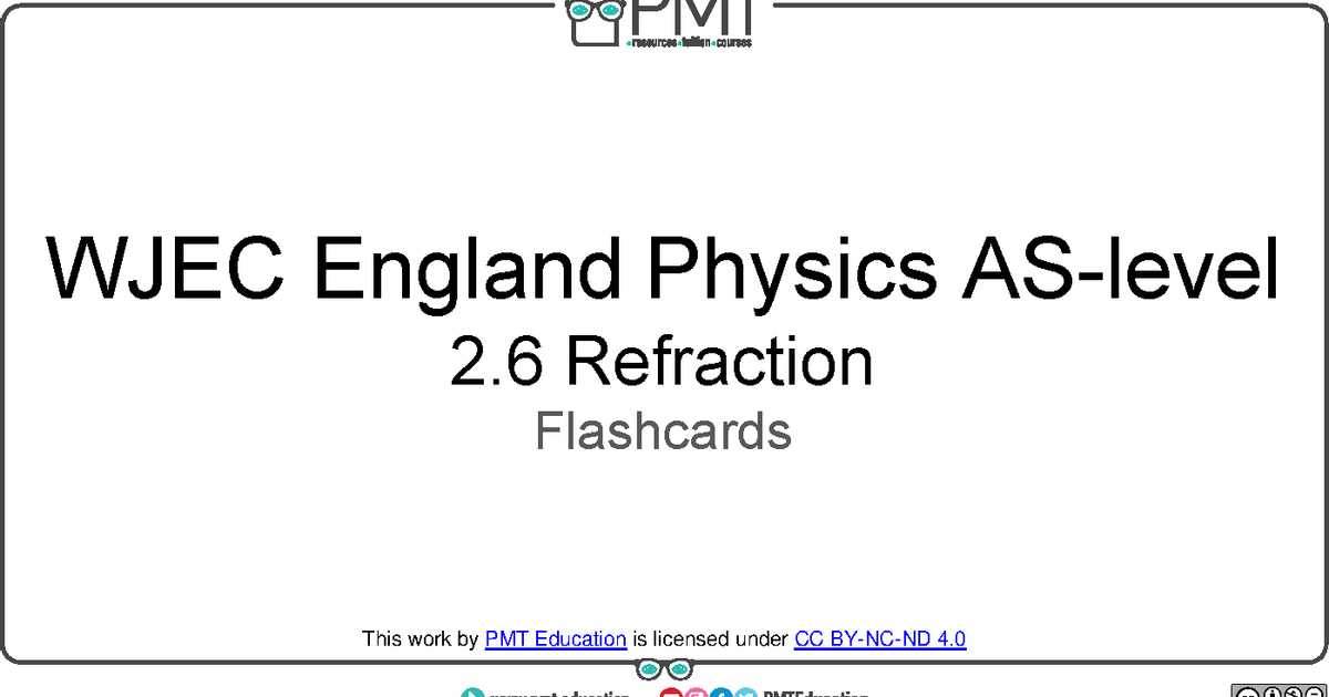 Flashcards - AS Components - WJEC (Eduqas) - PMT Education