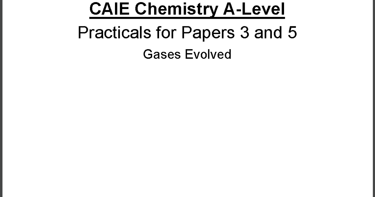 Notes - Practical Skills - CAIE Chemistry A-Level - PMT Education