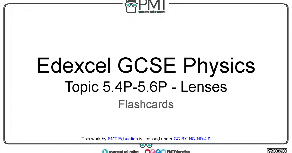 Flashcards - Light and the EM Spectrum - Edexcel - PMT Education