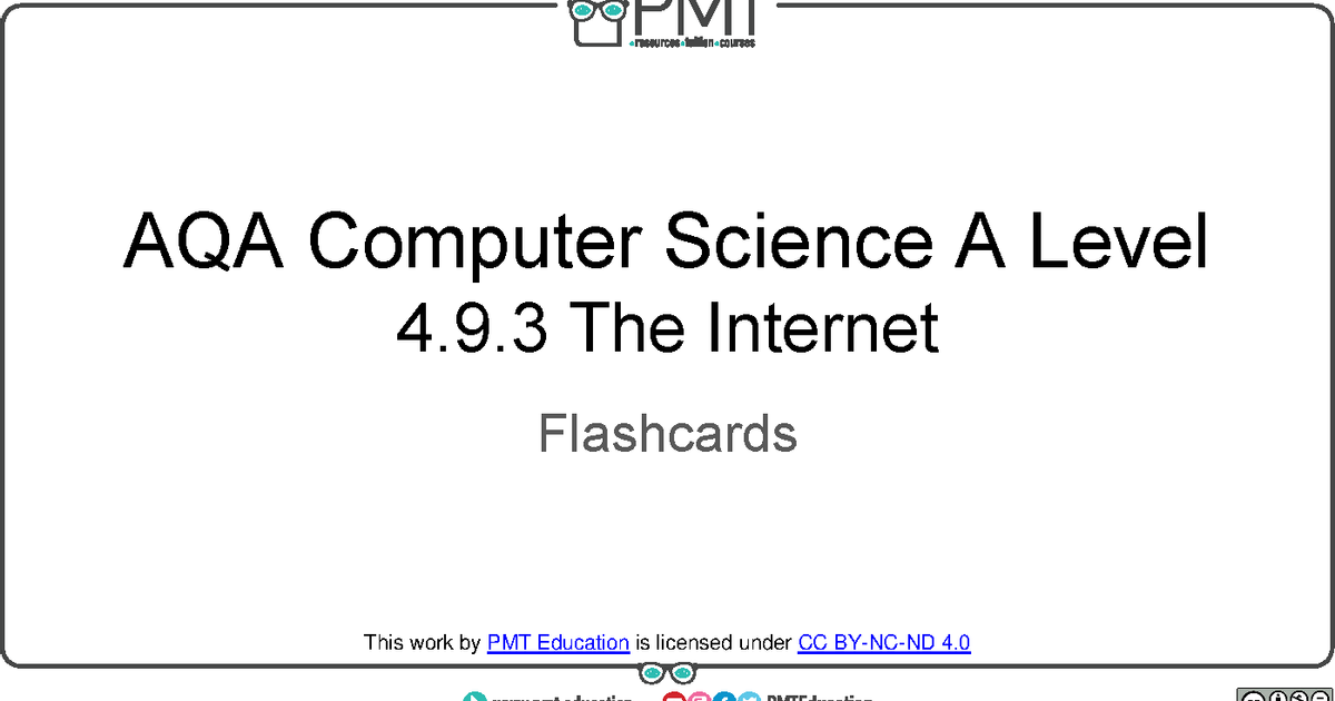 AQA A-Level Computer Science Flashcards II - PMT Education
