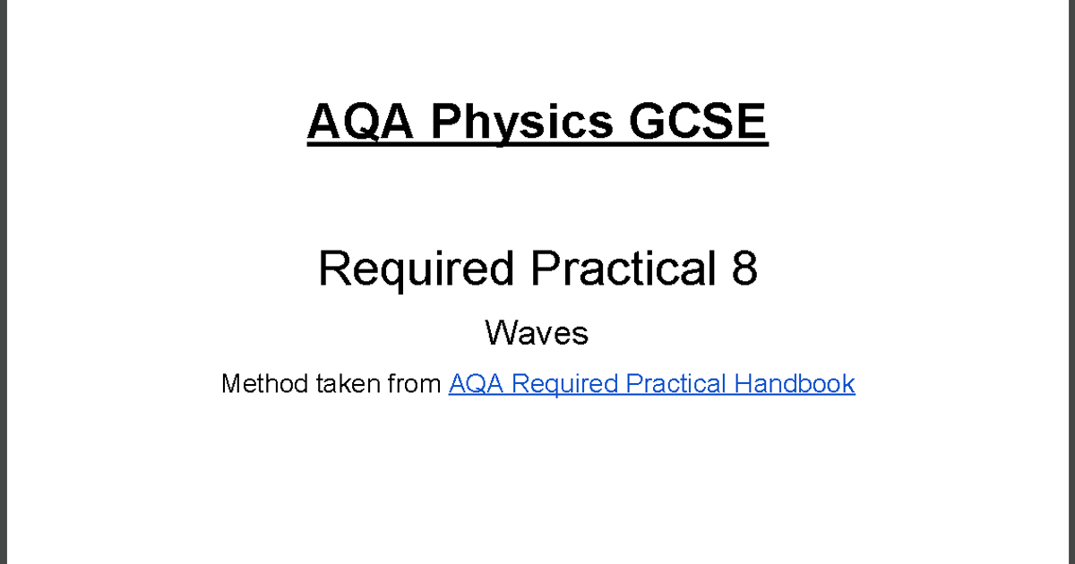 Notes + Mind Map - Practical Skills - AQA Physics GCSE - PMT Education