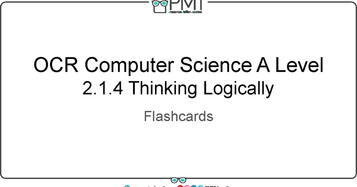 OCR AS-Level Flashcards - Algorithms - PMT Education