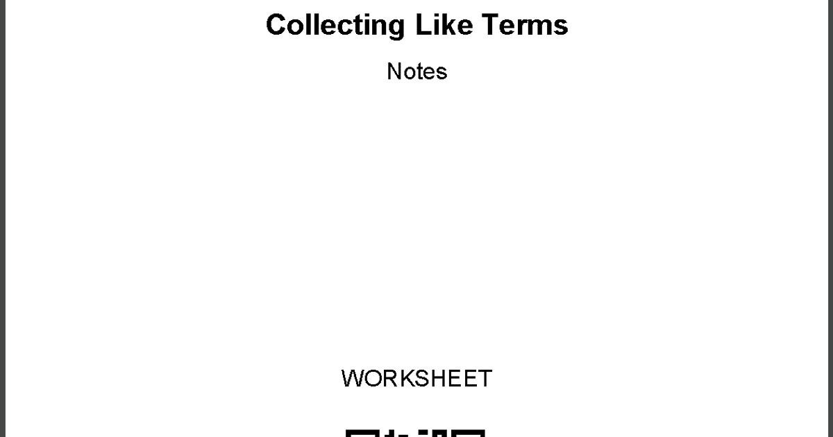 Notes - Notation, Vocabulary & Manipulation - Algebra - PMT Education