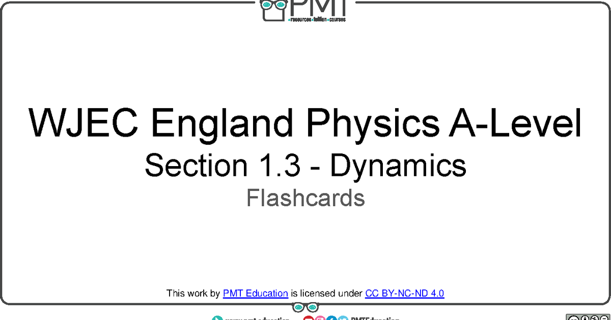 Flashcards - Component 1 - WJEC (Eduqas) - PMT Education
