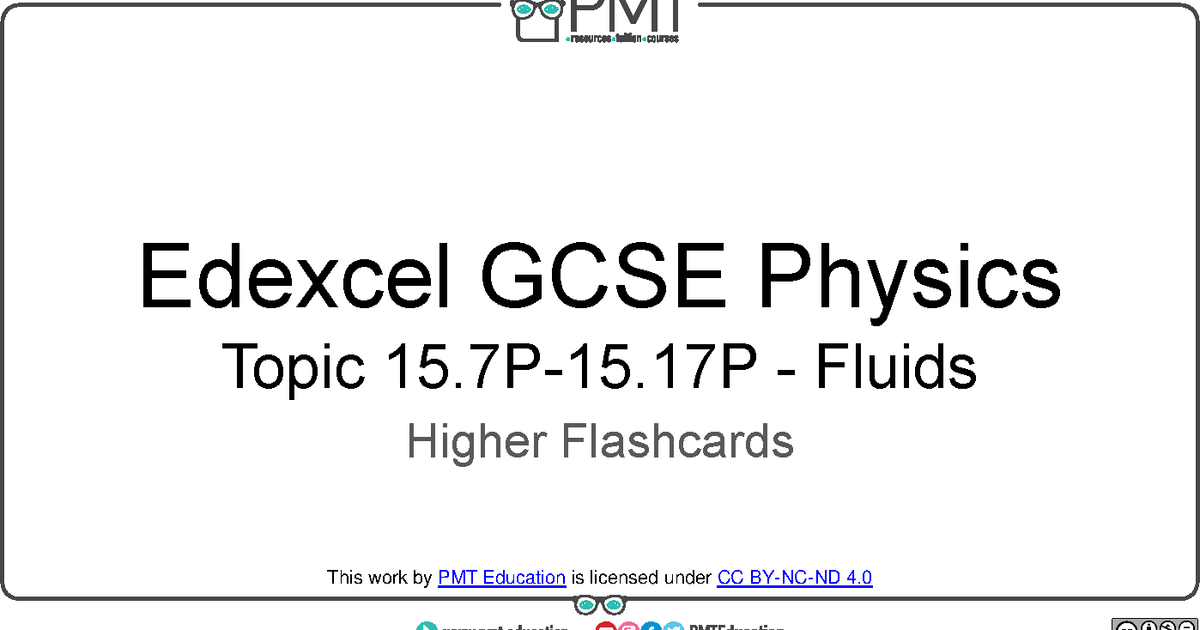 Flashcards - Forces and Matter - Edexcel - PMT Education