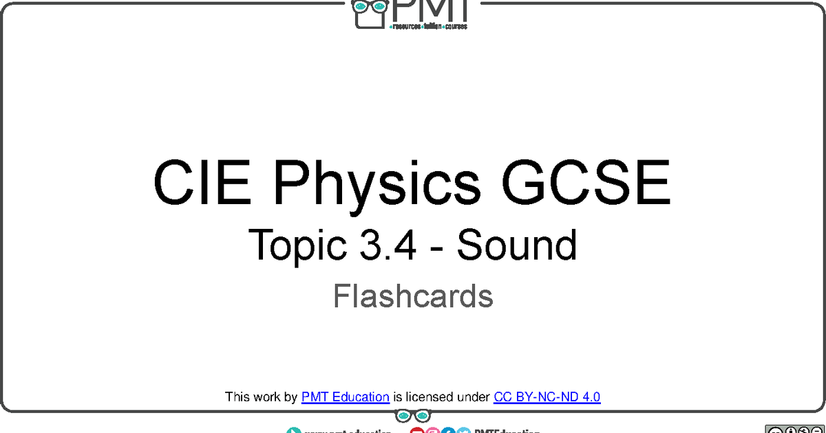CAIE GCSE Physics Flashcards Topics 3-5 - PMT Education