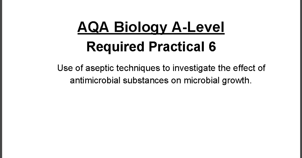 Notes - Practical Skills - AQA Biology A-Level - PMT Education