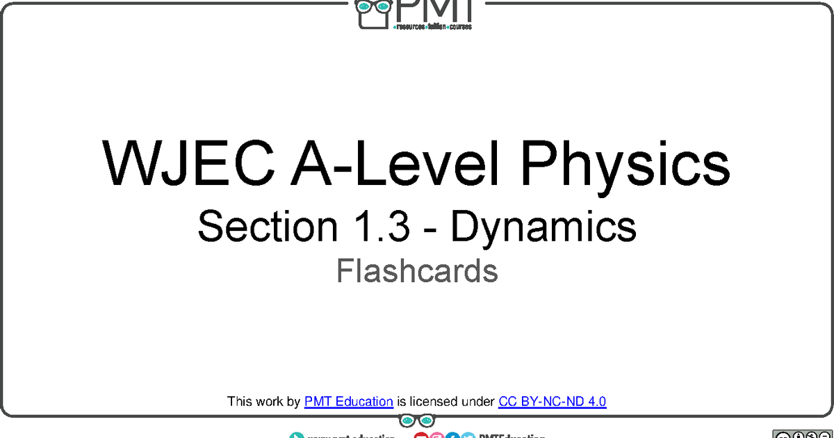 Flashcards - Bundle - WJEC (Wales) Physics A-Level - PMT Education