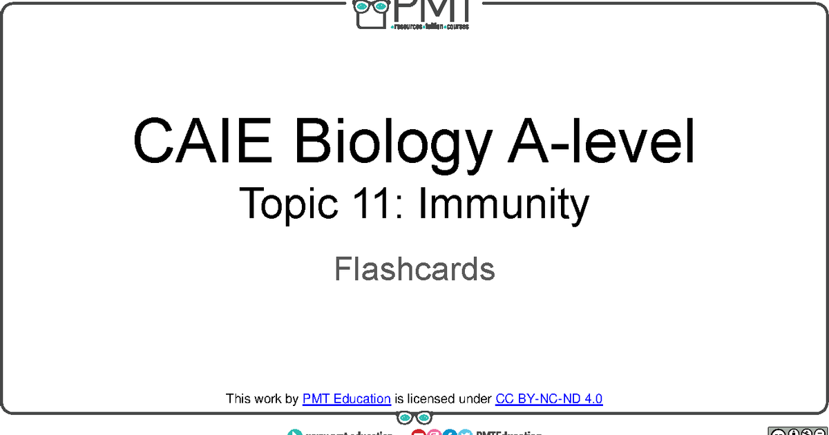 Flashcards - Bundle - CAIE Biology A-Level - PMT Education