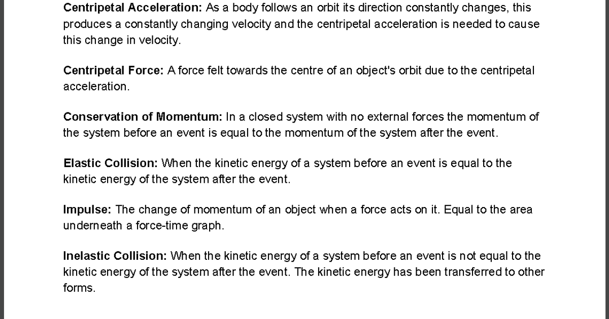 Definitions - Bundle - Edexcel Physics A-Level - PMT Education