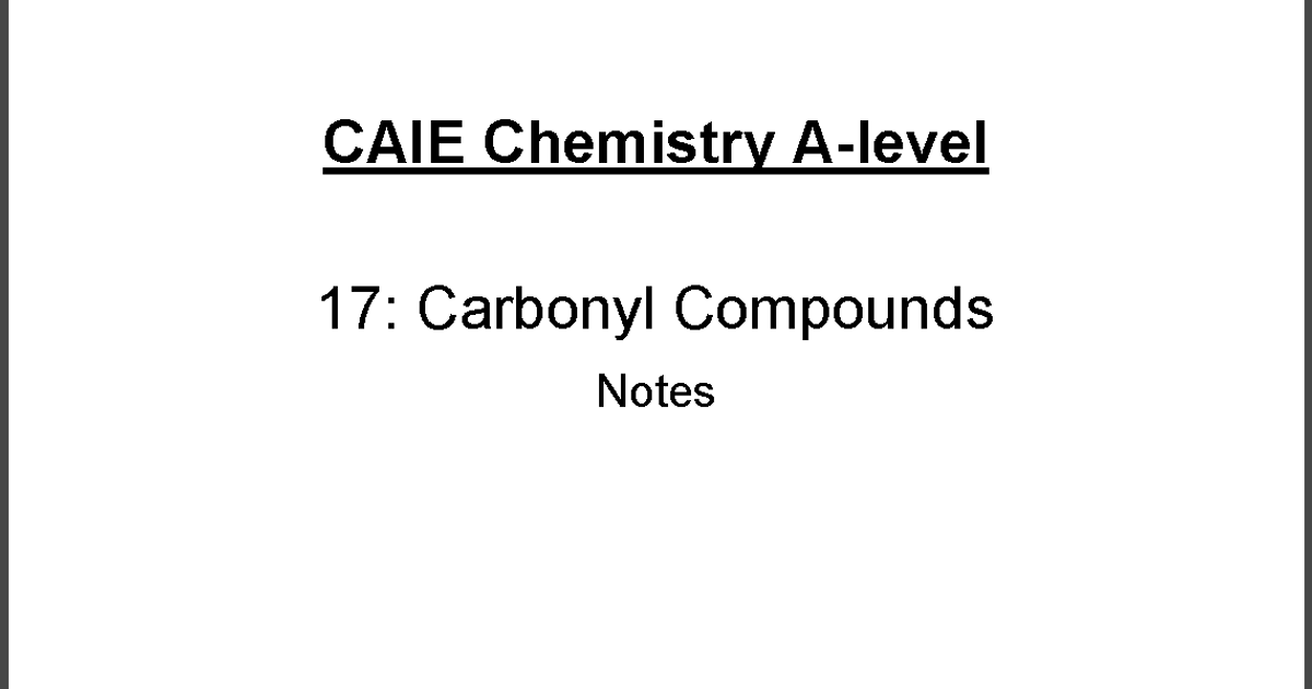 Summary Notes - AS II - CAIE Chemistry A-Level - PMT Education