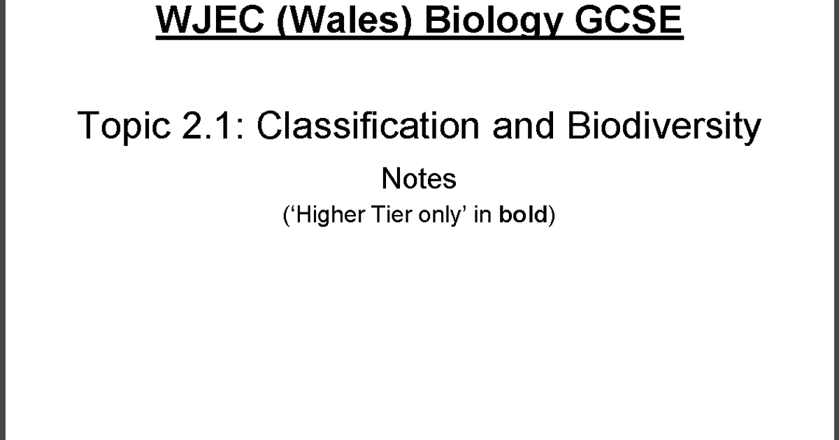 Detailed Notes - Bundle - WJEC Biology GCSE - PMT Education