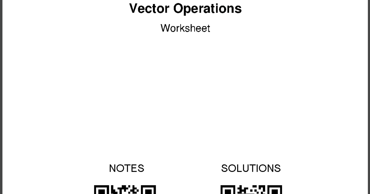 Worksheets - Vectors - Geometry - PMT Education