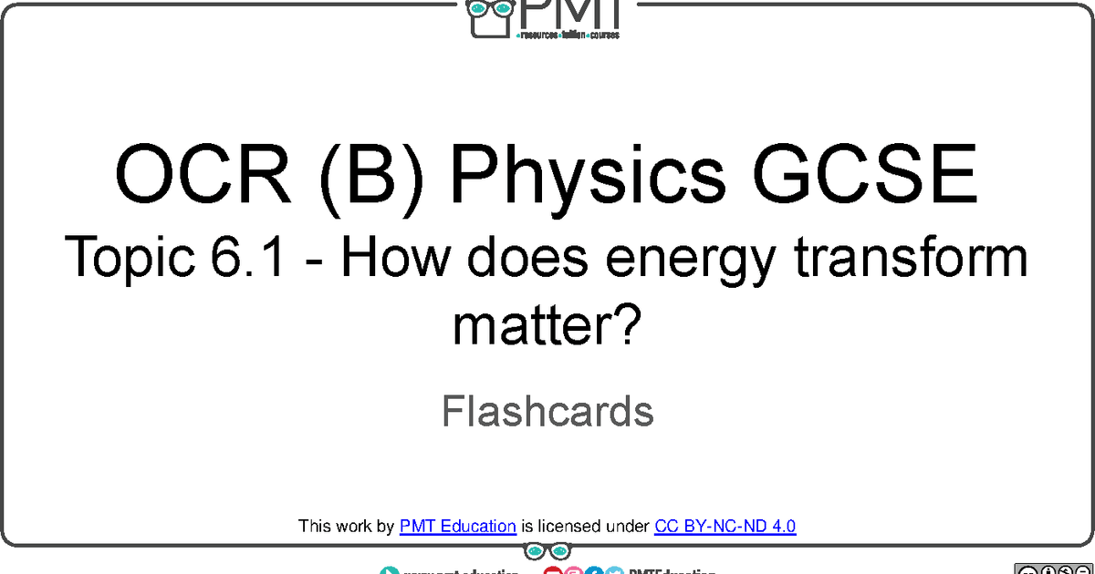 Flashcards - Matte: Models and Explanations - OCR (B) - PMT Education