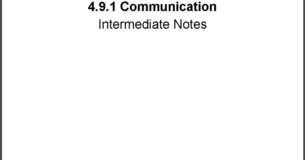 AQA A2 Computer Science Intermediate Notes II - PMT Education