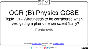 Flashcards - Ideas about Science - OCR (B) - PMT Education